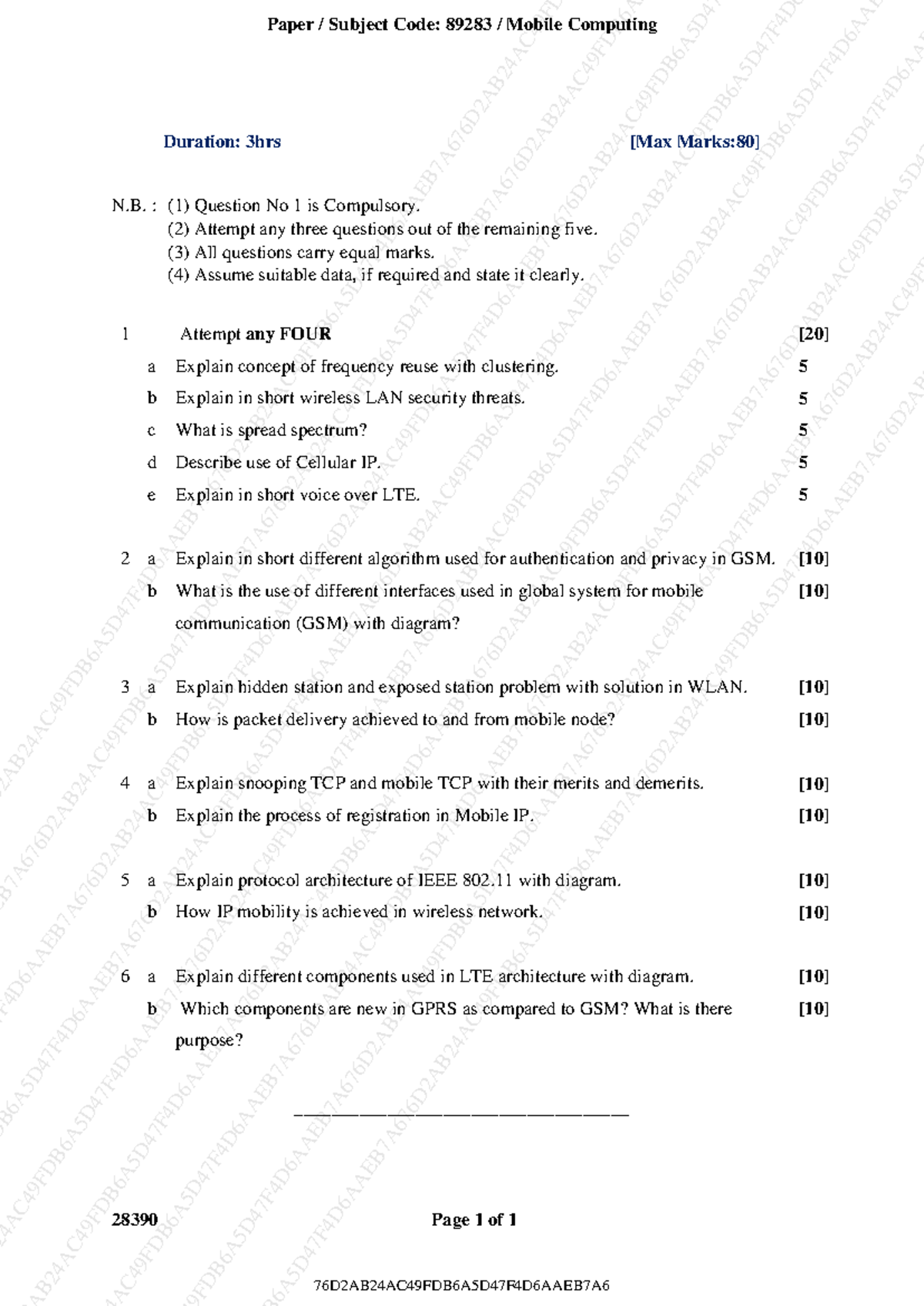 TE COMP SEM6 MC MAY23 - Previous year question paper - 28390 Page 1 of ...