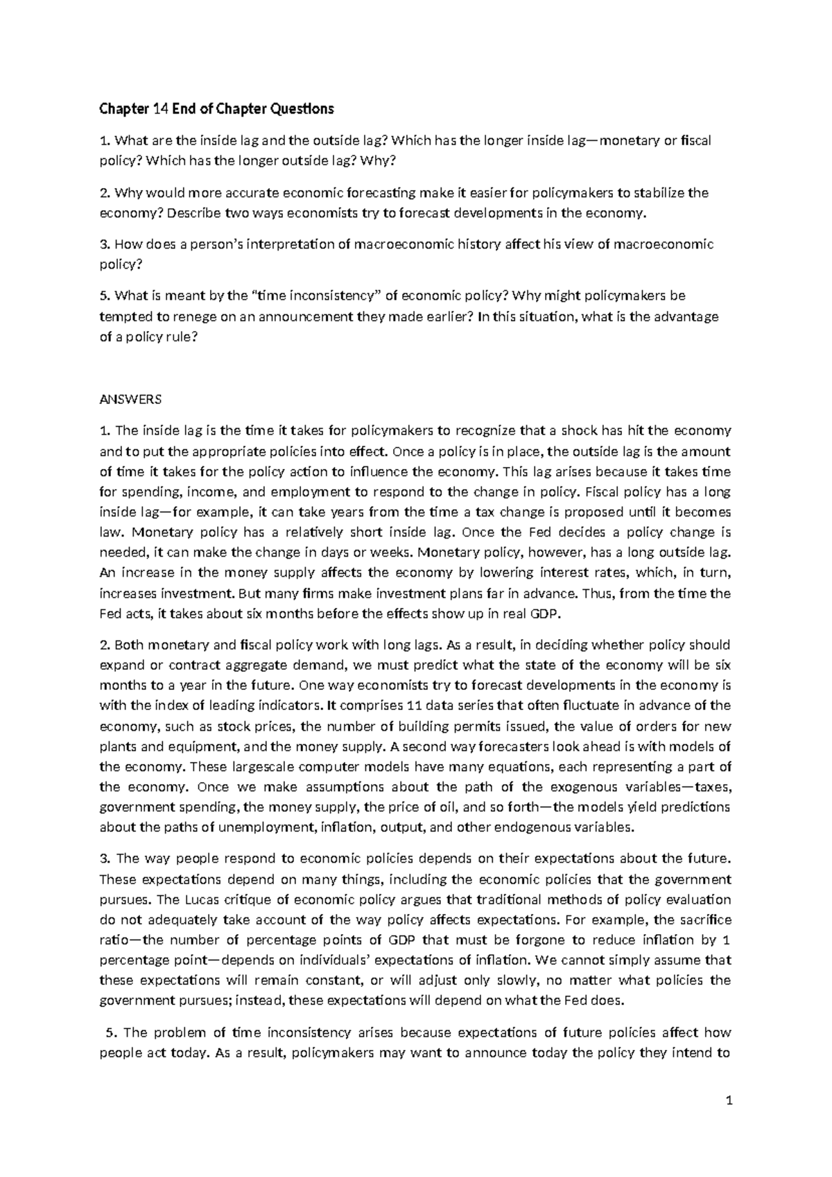 Chapter 14-book - tekrar soruları - Chapter 14 End of Chapter Questions ...