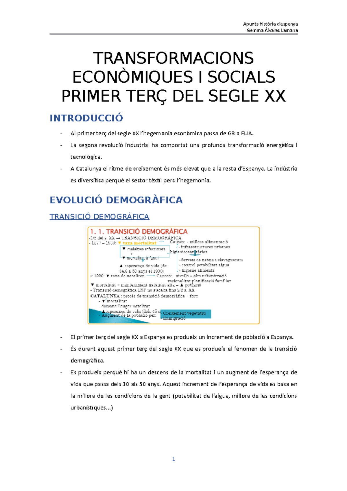 Transformacions Econòmiques I Socials Primer TERÇ DEL Segle XX - Gemma ...