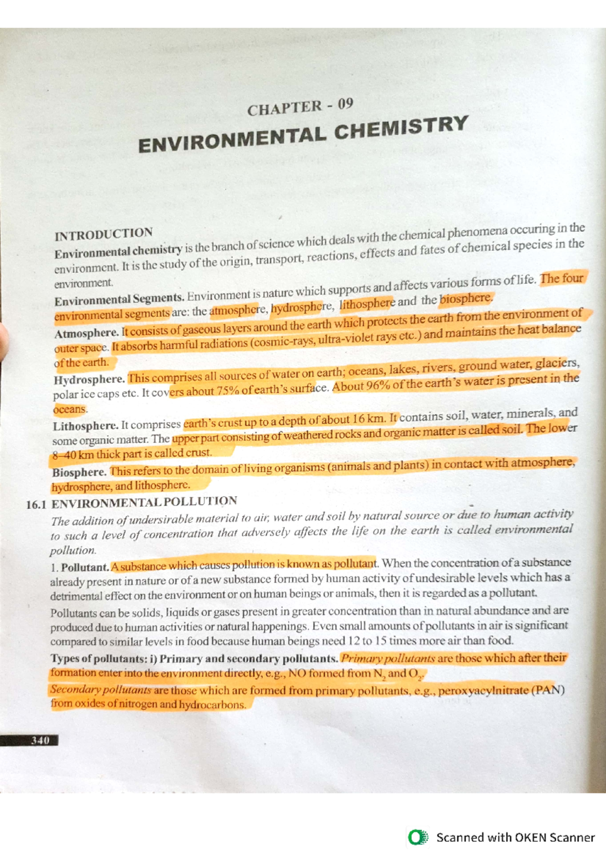 Environmental chemistry - Chemistry - Studocu