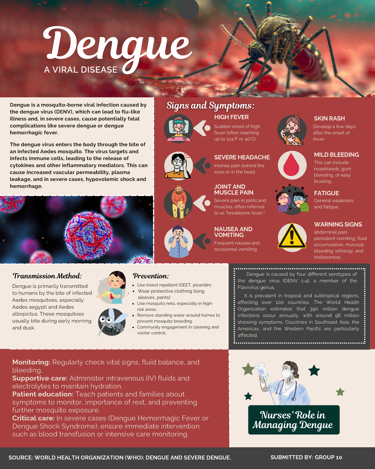 Group 10 Infographics - dengue - A VIRAL DISEASE Dengue HIGH FEVER ...