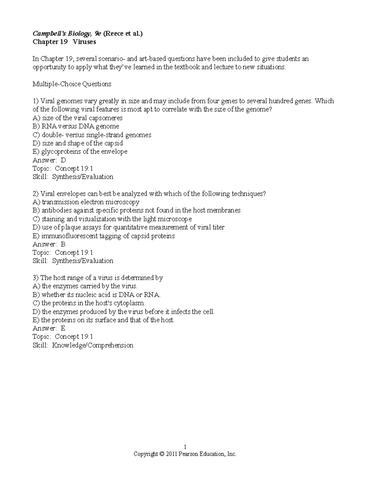 REEC7295 09 TB chapter 19 - Campbell's Biology, 9e (Reece et al ...