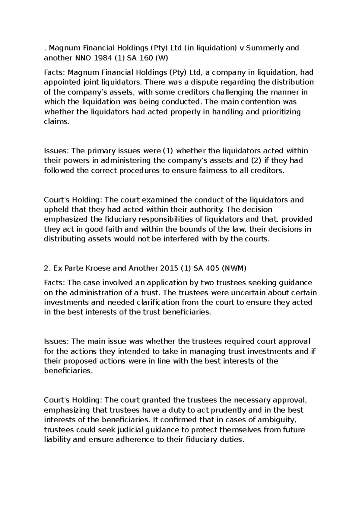 Magnum Financial Holdings - Magnum Financial Holdings (Pty) Ltd (in ...