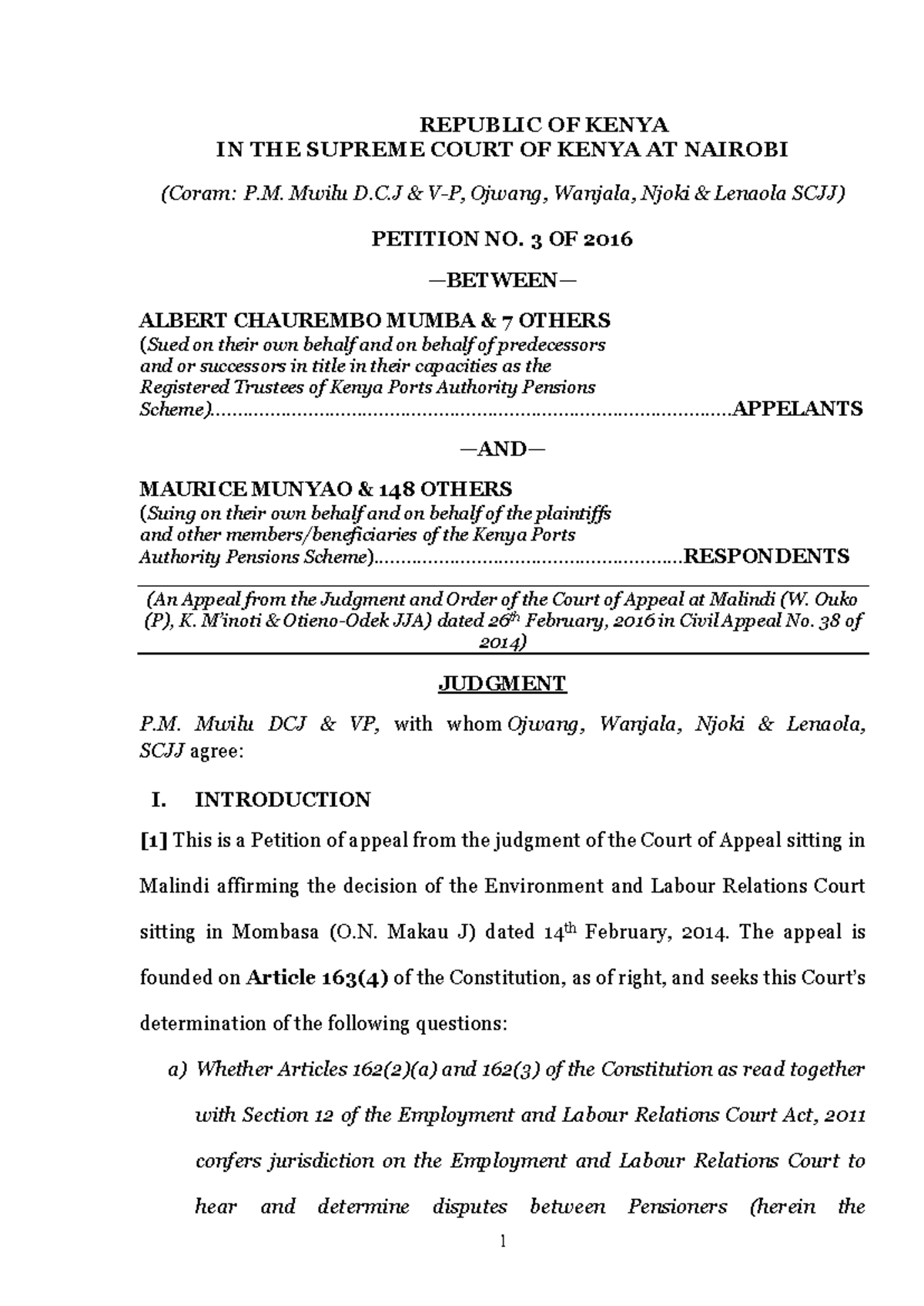 Judgement-Petition-No 234 of 2023 - REPUBLIC OF KENYA IN THE SUPREME ...