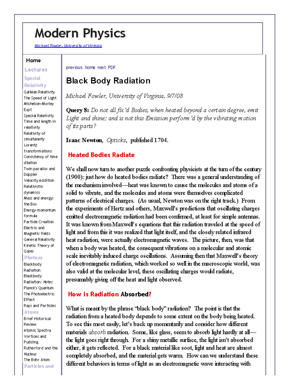 Black Body Radiation - asdfads - Home Lectures Special Relativity ...