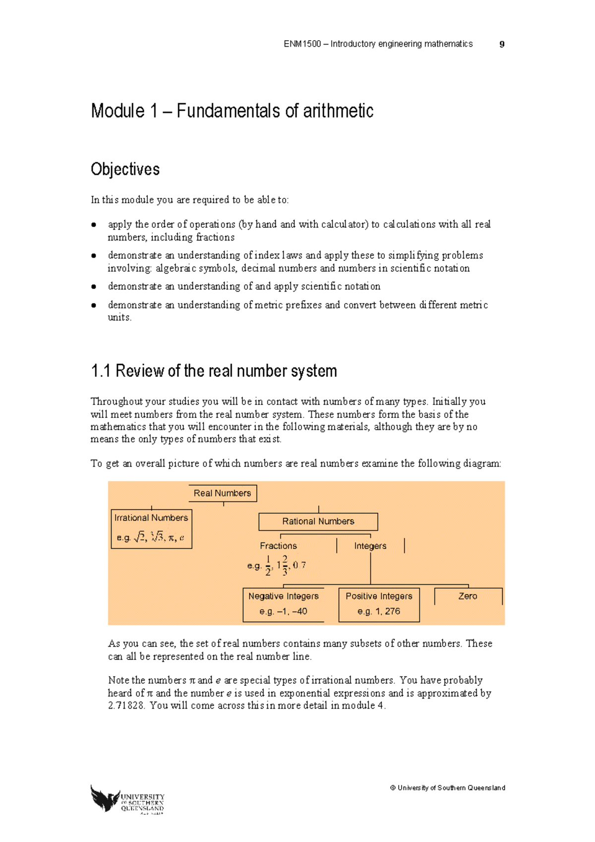 ENM150 2013 Module 1 Summary - ENM1500 Introductory engineering ...