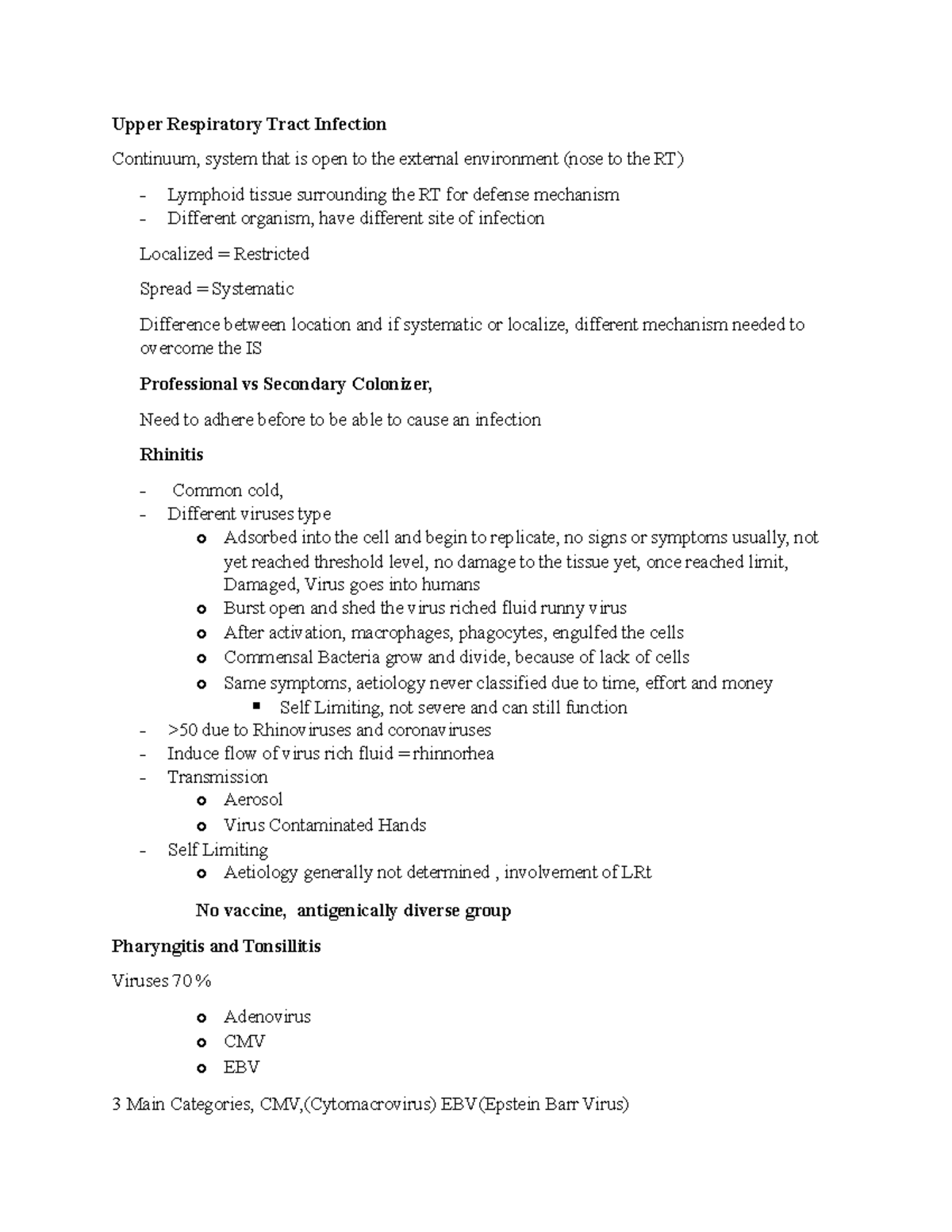 Upper Respiratory Tract Infection - Upper Respiratory Tract Infection ...