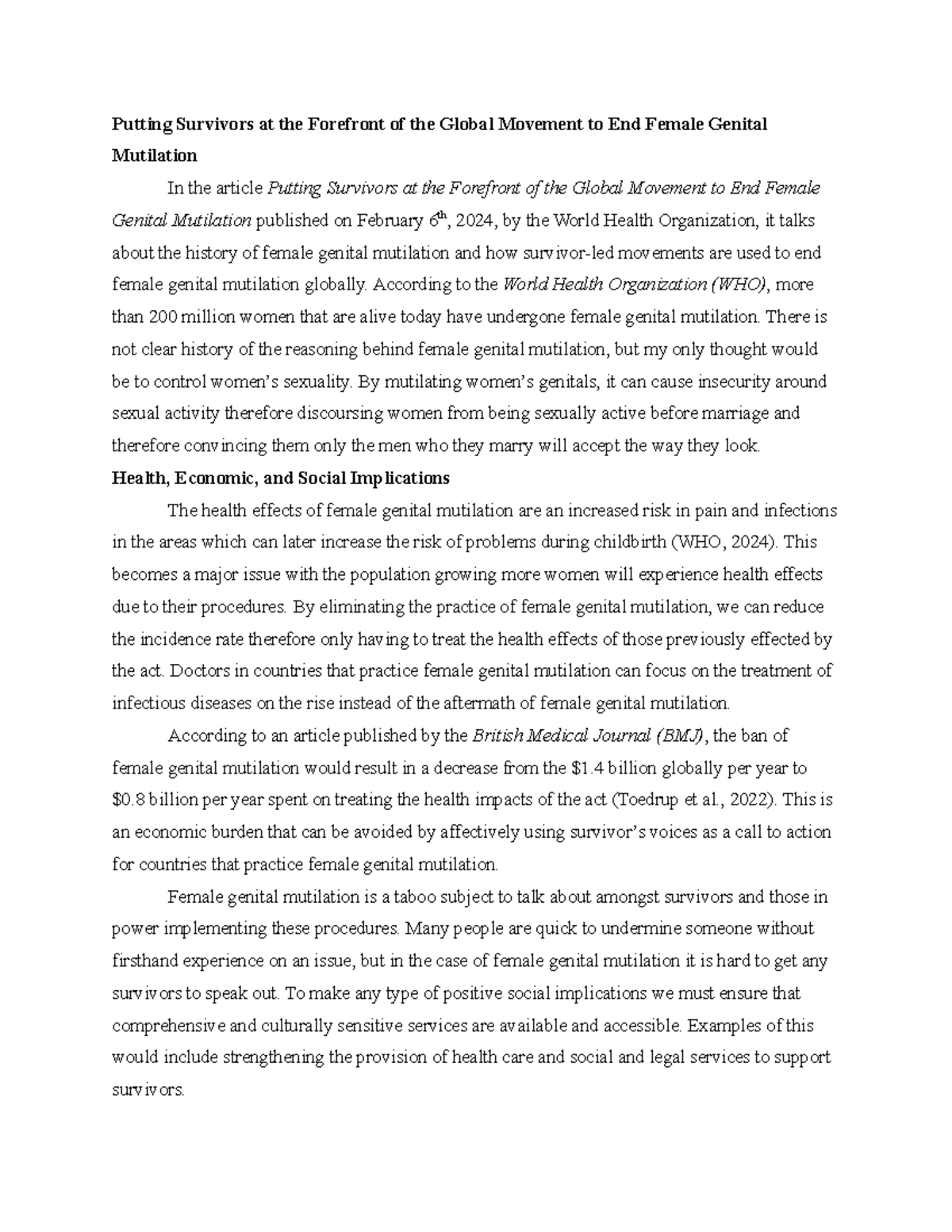 WNU 2 - Word News Update 2 - Putting Survivors at the Forefront of the ...