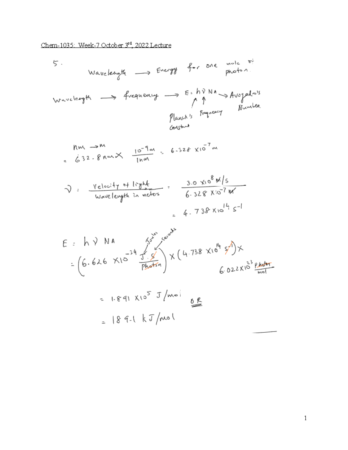 Chem-1035 Week-7 3rd Oct 2022 Lecture - CHEM 3301 - Chem-1035: Week-7 ...