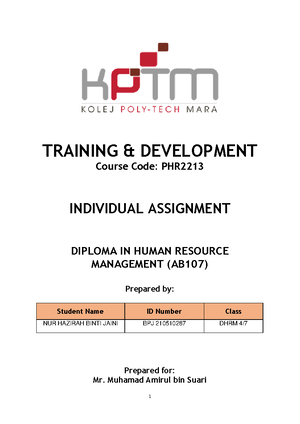 Report Assignment ( Intership ) - Student Name : MUHAMMAD ADIB HAIKAL BIN MOHD RODZI ID No ...