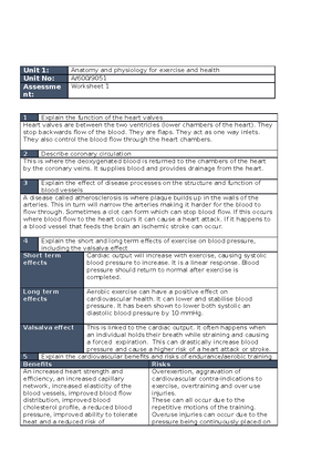 Unit 2- Level 3 PT fully passed - Unit 2: Applying the principles of nutrition to a physical ...
