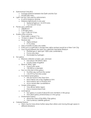 ASTR 100 ch 3 Notes - Galileo was the first to use a telescope for ...