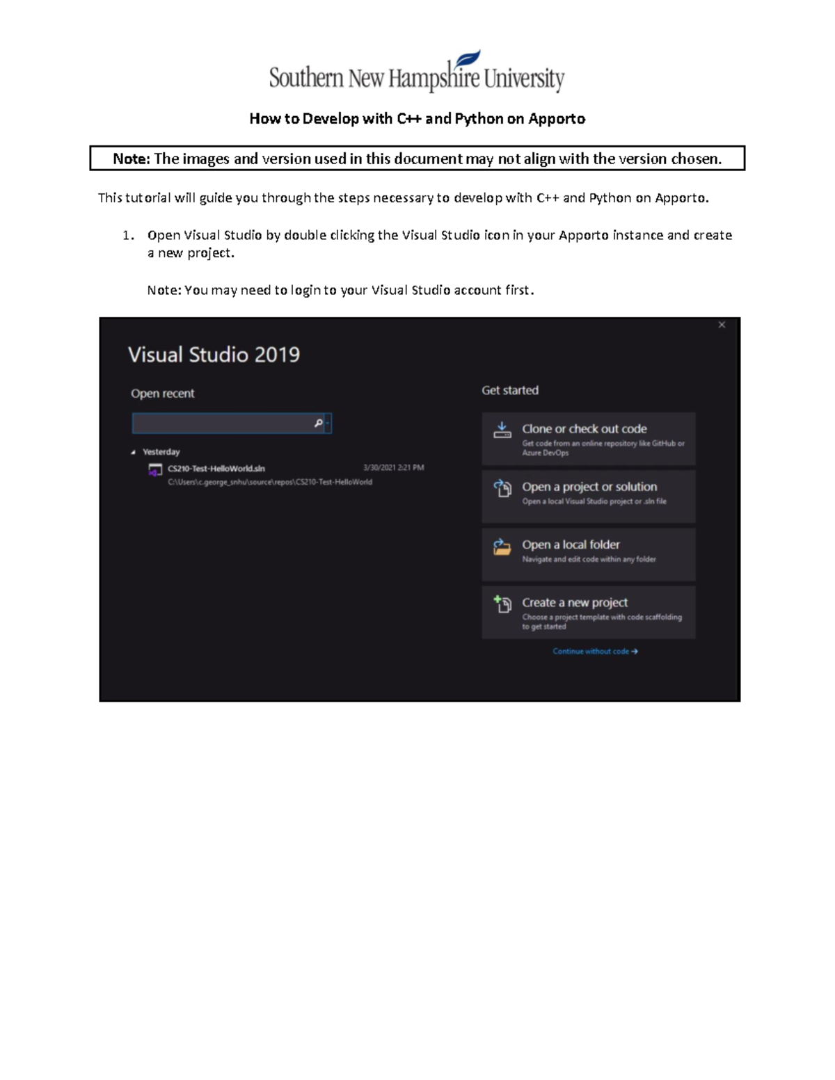 CS 210 Develop with C++ and Python on Apporto Tutorial - How to Develop ...