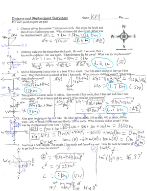 Ch 02 Distance-Displacement-Velocity Practice Problems - Distance and ...