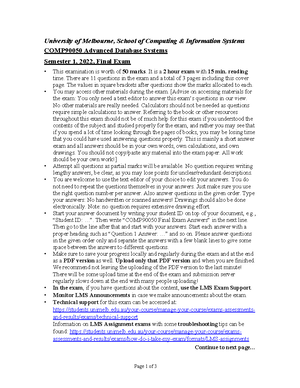 COMP90015 past excam - The University of Melbourne COMP90015 Distributed Systems: Principles and ...