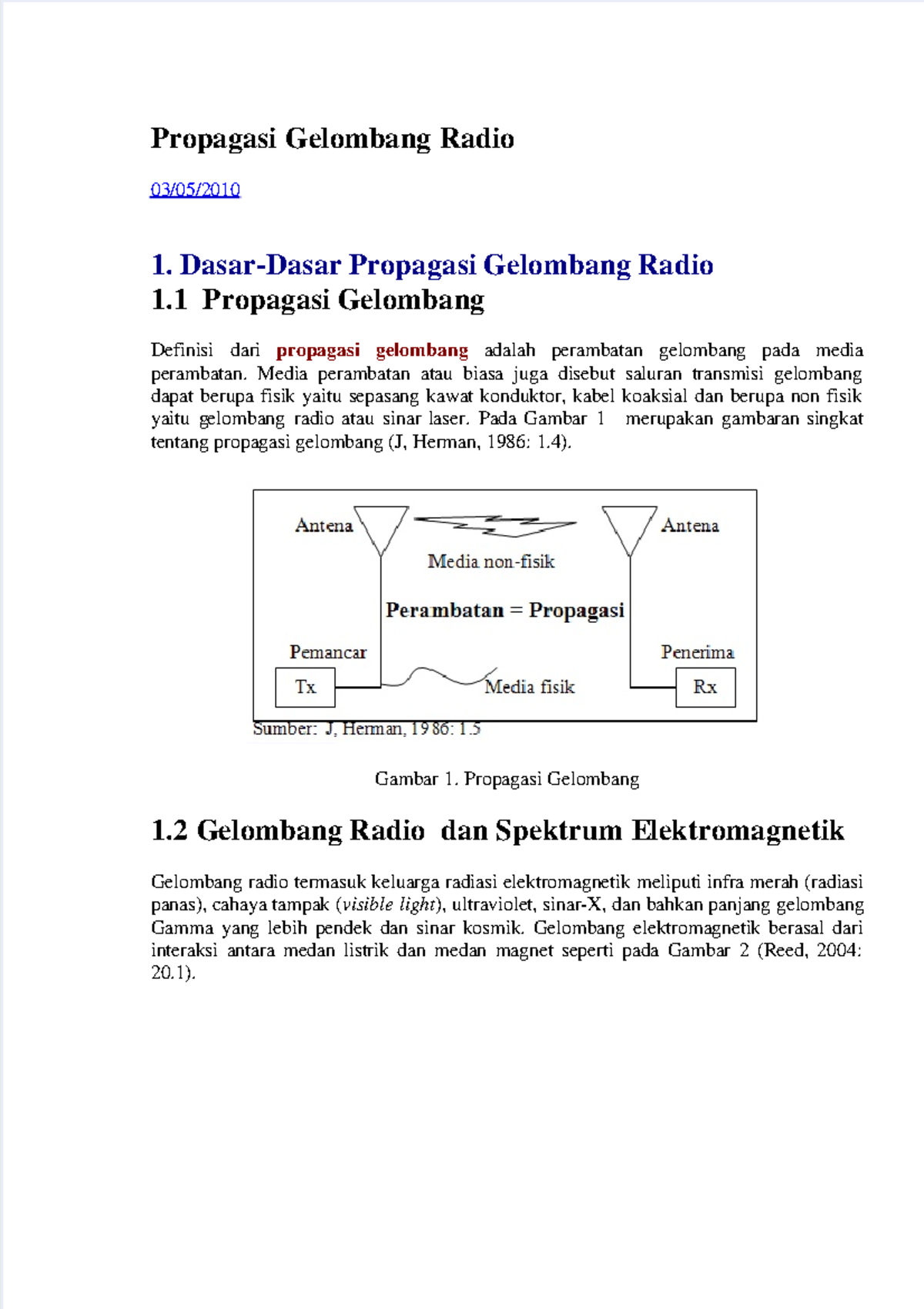 Dokumen - Mesin - Propagasi Gelombang Radio 03/05/ 1. Dasar-Dasar ...