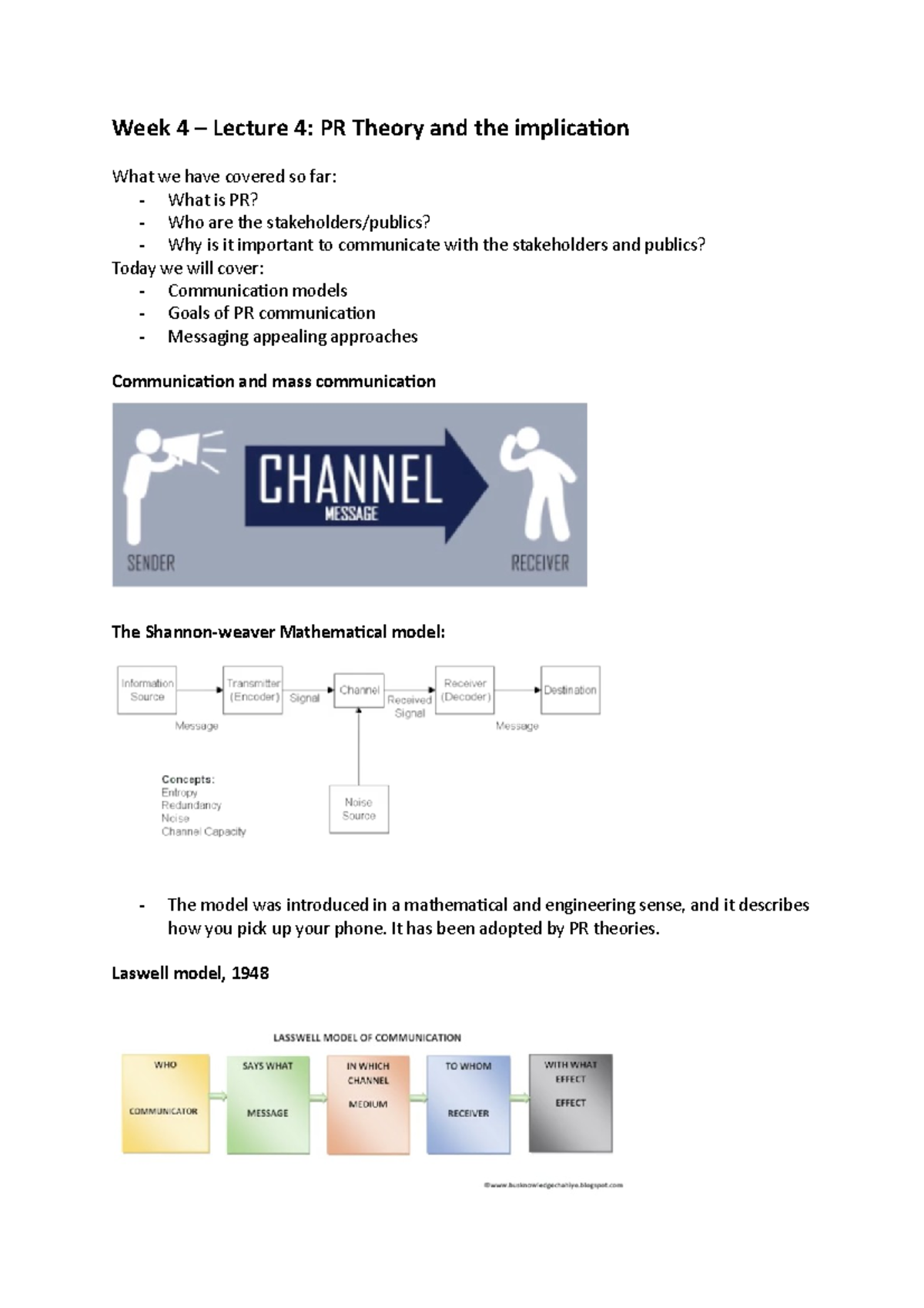 Week 4 – Lecture 4- PR Theory and the implication - Week 4 – Lecture 4: PR Theory and the - Studocu
