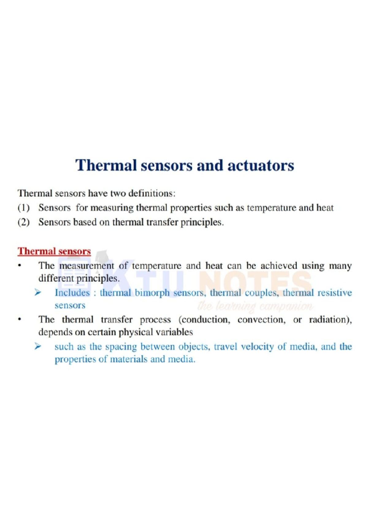Thermal sensors - MEMS - Studocu