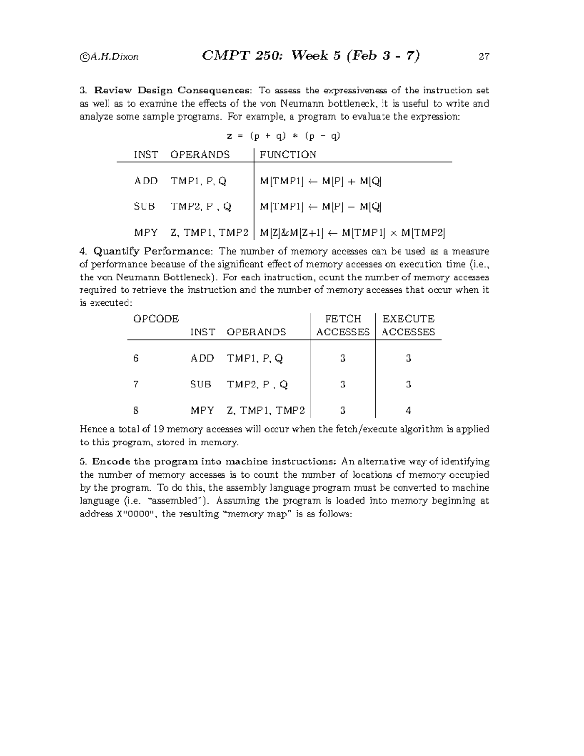 Lecture Notes Lecture 5 Cmpt 250 Week 5 Feb 3 7 C Ah 27 3 Review Design Consequences To