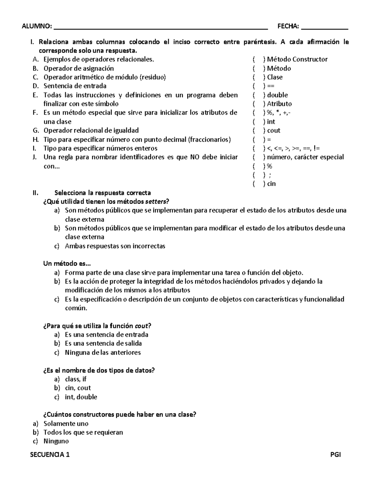 Examen 10 Octubre 2019, preguntas - Warning: TT: undefined function: 32 Warning: TT: undefined ...