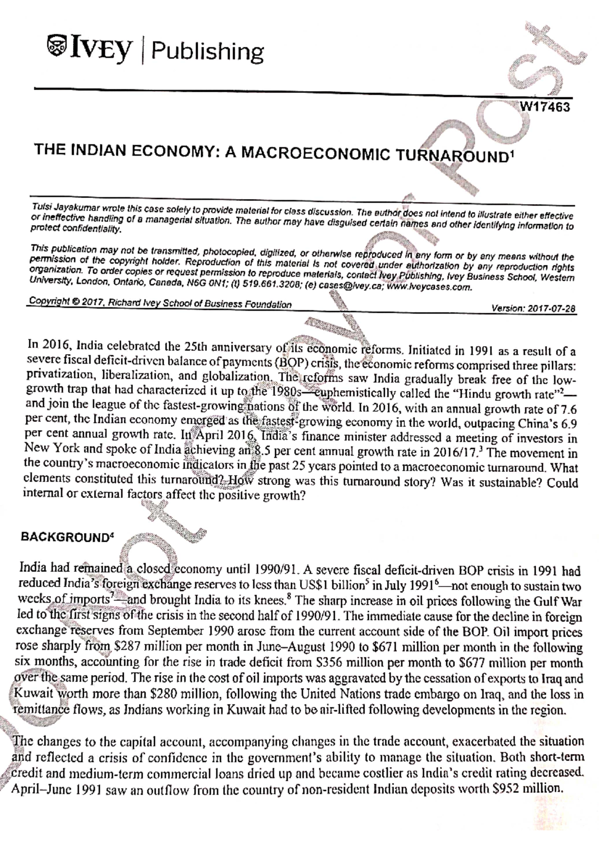 Economics Case study (scan) - Financial Econometrics - Studocu