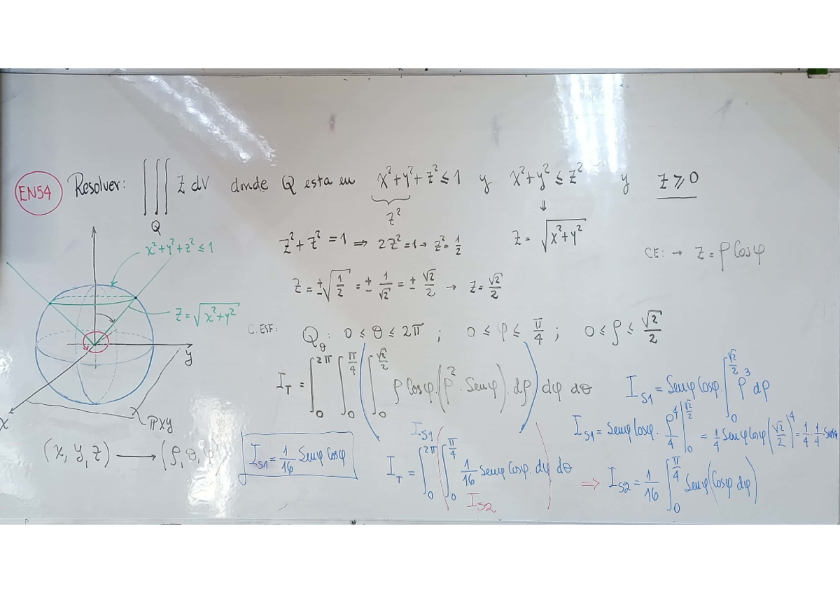 Clase 7 3er parcial - EN54 Resolver: Z dv donde Q esta in y y 770 Z2 Q 1 Z x 2 CE: Z plosy C: Qo ...