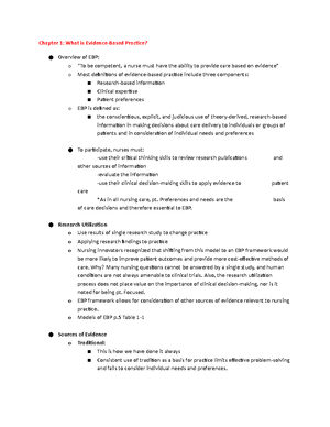 EBP Project Guidelines, Rubric, Schedule FA19 - N403 Evidence-Based ...