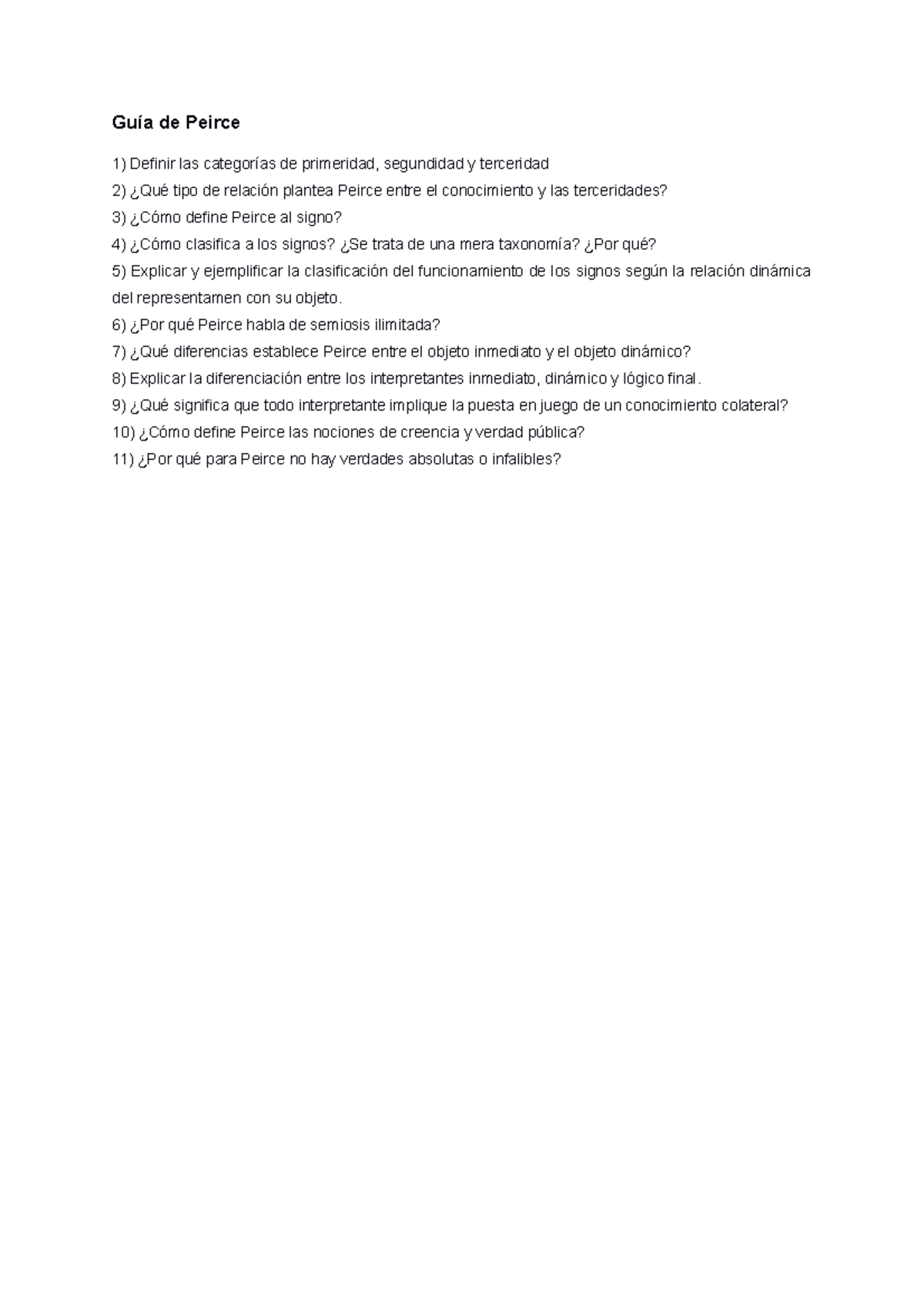 Guía-de-Peirce - pierce - Guía de Peirce Definir las categorías de ...