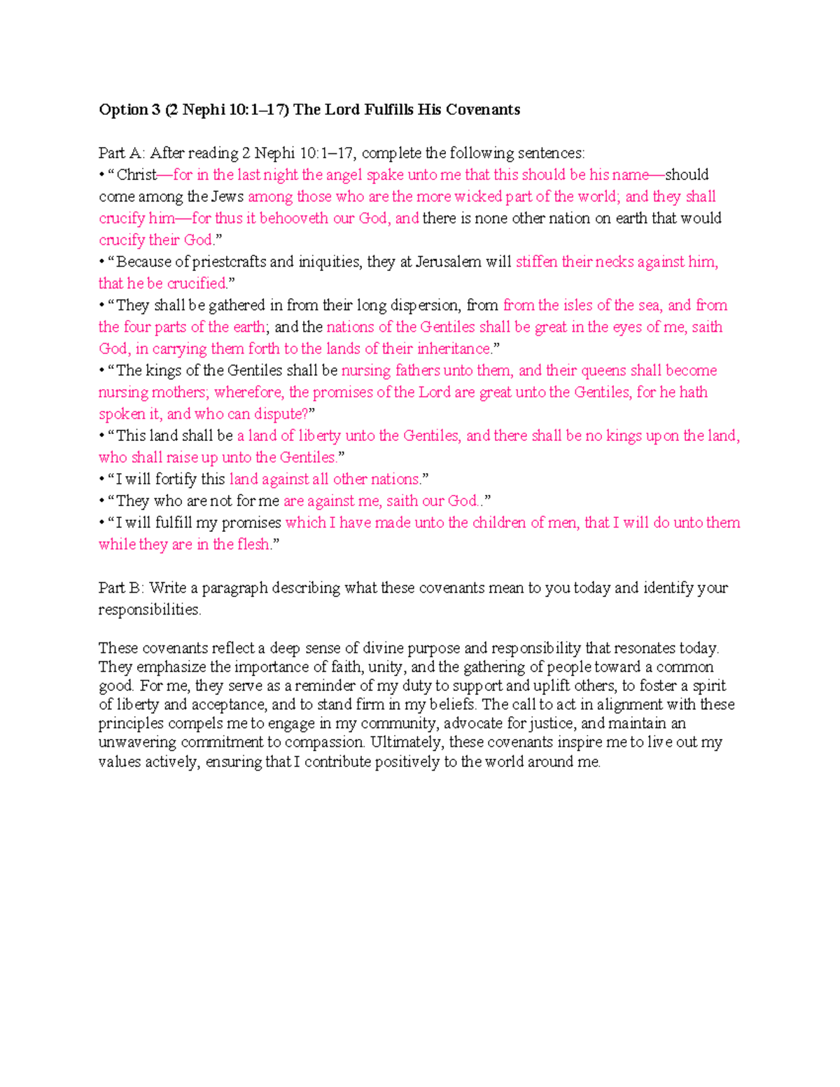 Week 06 - Directed Study - Option 3 (2 Nephi 10:1–17) The Lord Fulfills ...