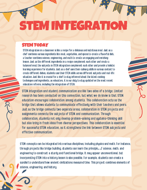 ELM-462-Unit Plan - unit plan draft - Interdisciplinary STEM Unit Plan ...