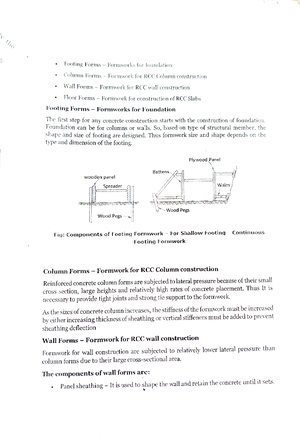 Form work pg-8 - Its lecture notes - Betore laying conc. The formwork ...