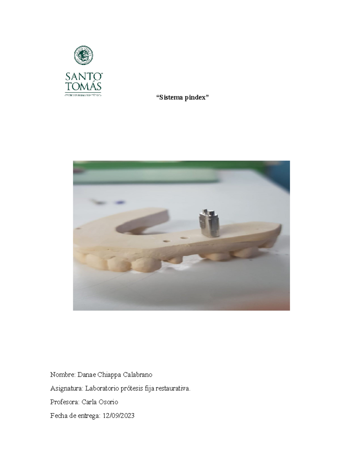 Sistema pindex - “Sistema pindex” Nombre: Danae Chiappa Calabrano ...