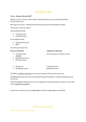 Inheritance Tax Task 1 Exemplar - INTRODUCTION TO PROFESSIONAL PRACTICE ...