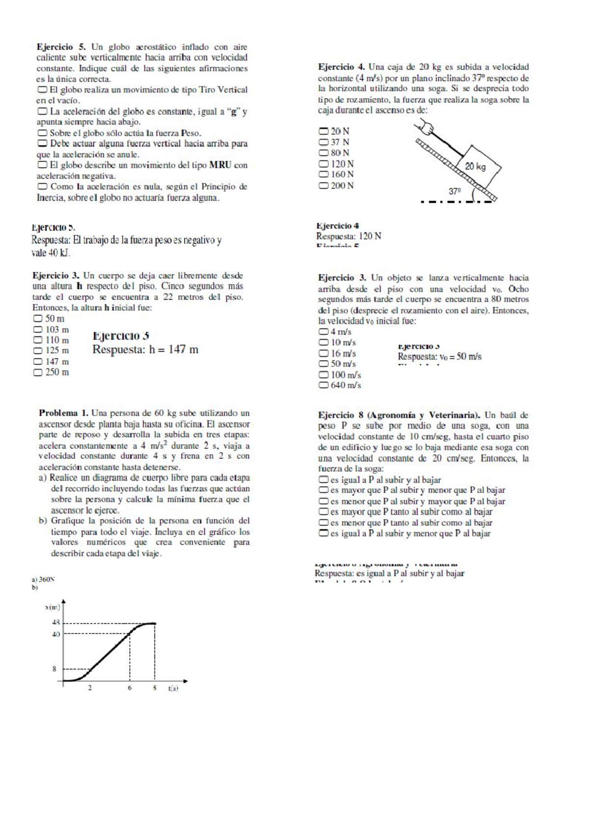 Repaso cinematica - Biofísica - Studocu