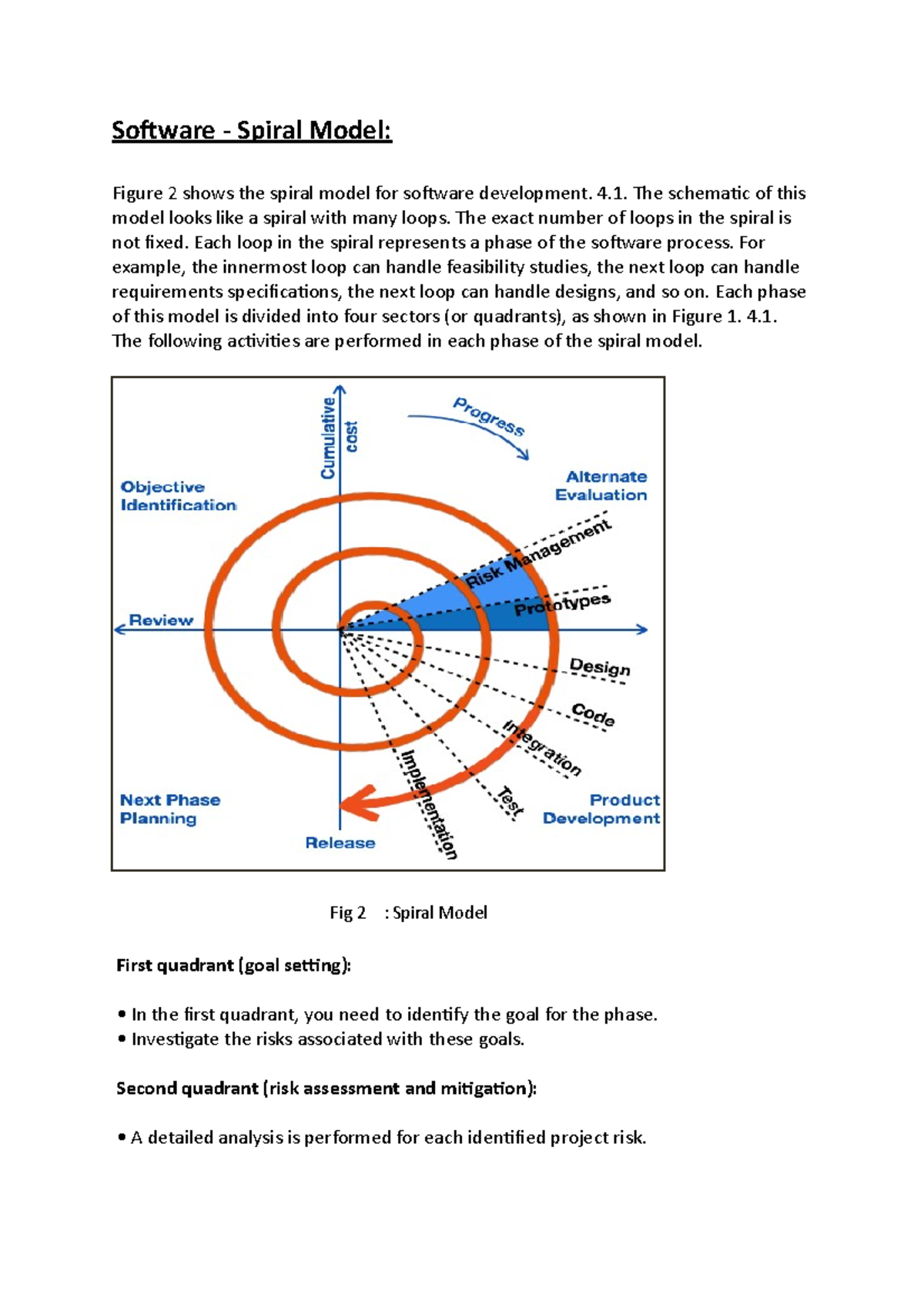 Software - Spiral Model - Software - Spiral Model: Figure 2 shows the ...
