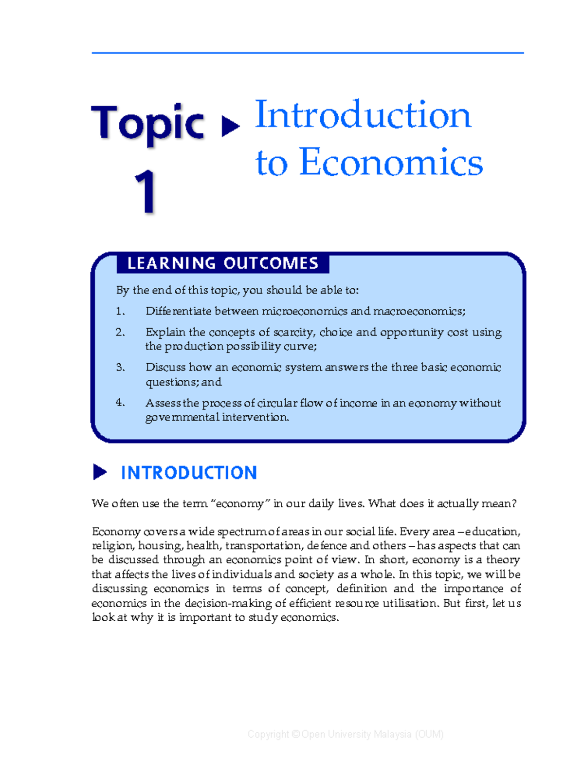 05 BBEK1103 T1 - Topic 1 - INTRODUCTION We often use the term „economy ...