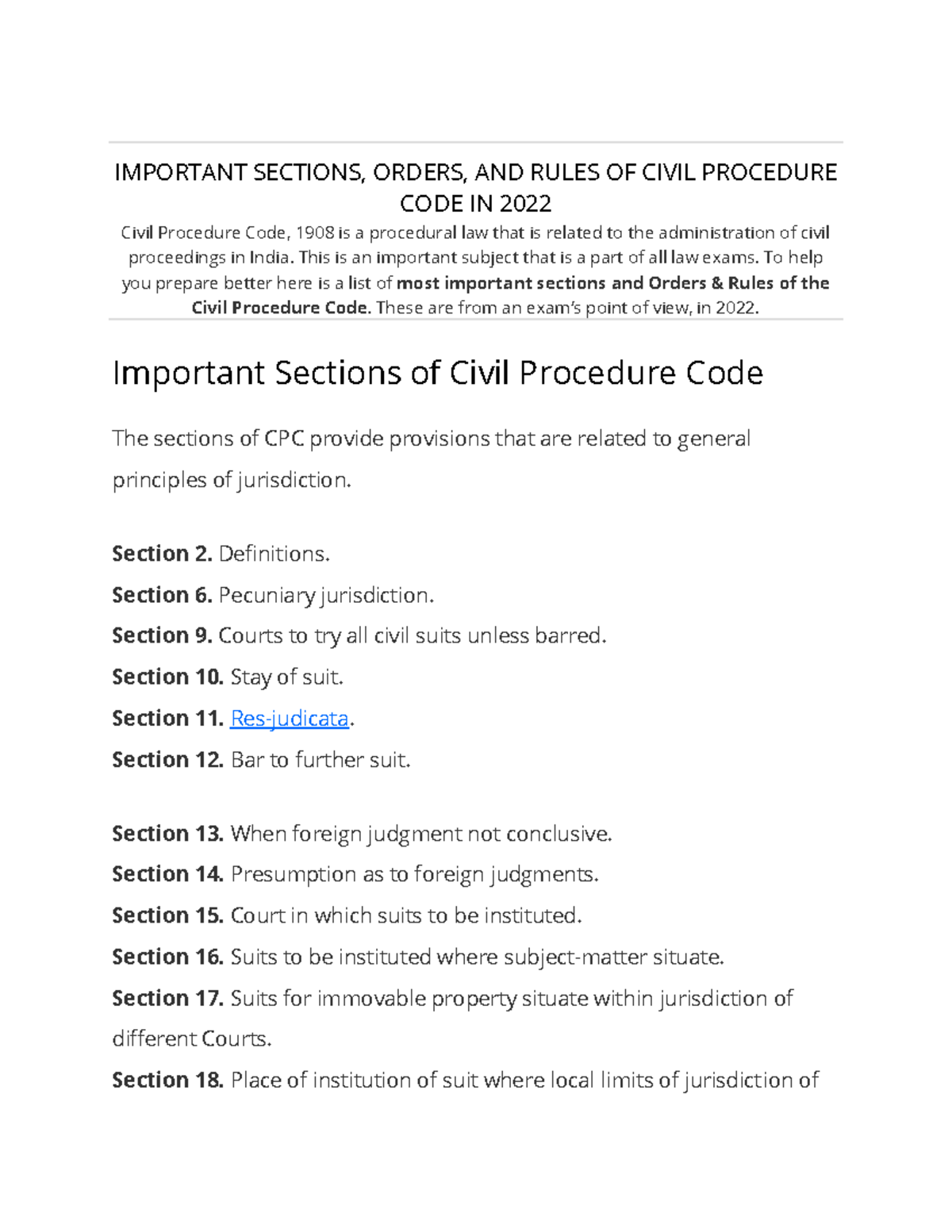 CPC, DOC-20221217-WA0000 - IMPORTANT SECTIONS, ORDERS, AND RULES OF CIVIL PROCEDURE CODE IN 2022 ...