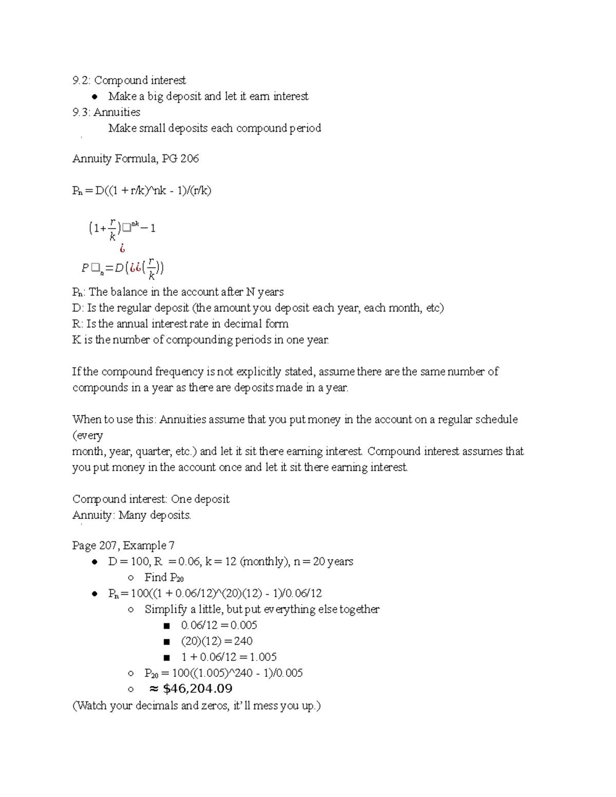 Quantitiative Reasoning - M - 9 23 19 - 9: Compound interest Make a big ...