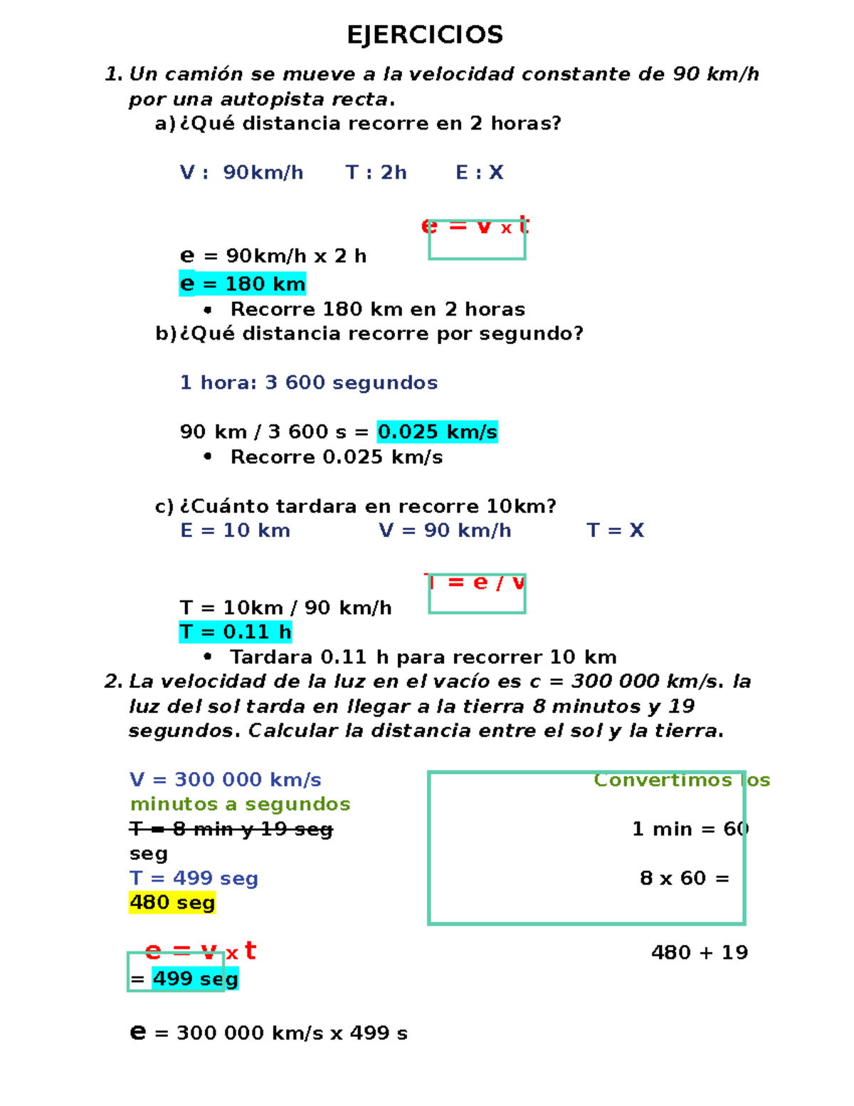 Ejercicios Fisica Tarea Disfruta EJERCICIOS 1 Cami n Se Mueve A La