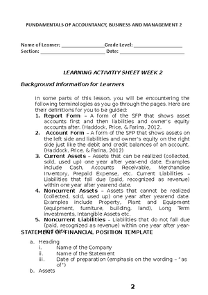 FABM2-LASweek-1 - zhdhdiskdkdjs - Fundamentals of Accountancy, Business ...