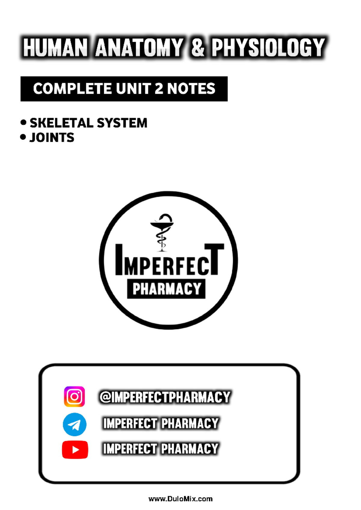 UNIT 2 HAP Imperfect Pharmacy 1 - Bachelor of pharmacy - Studocu