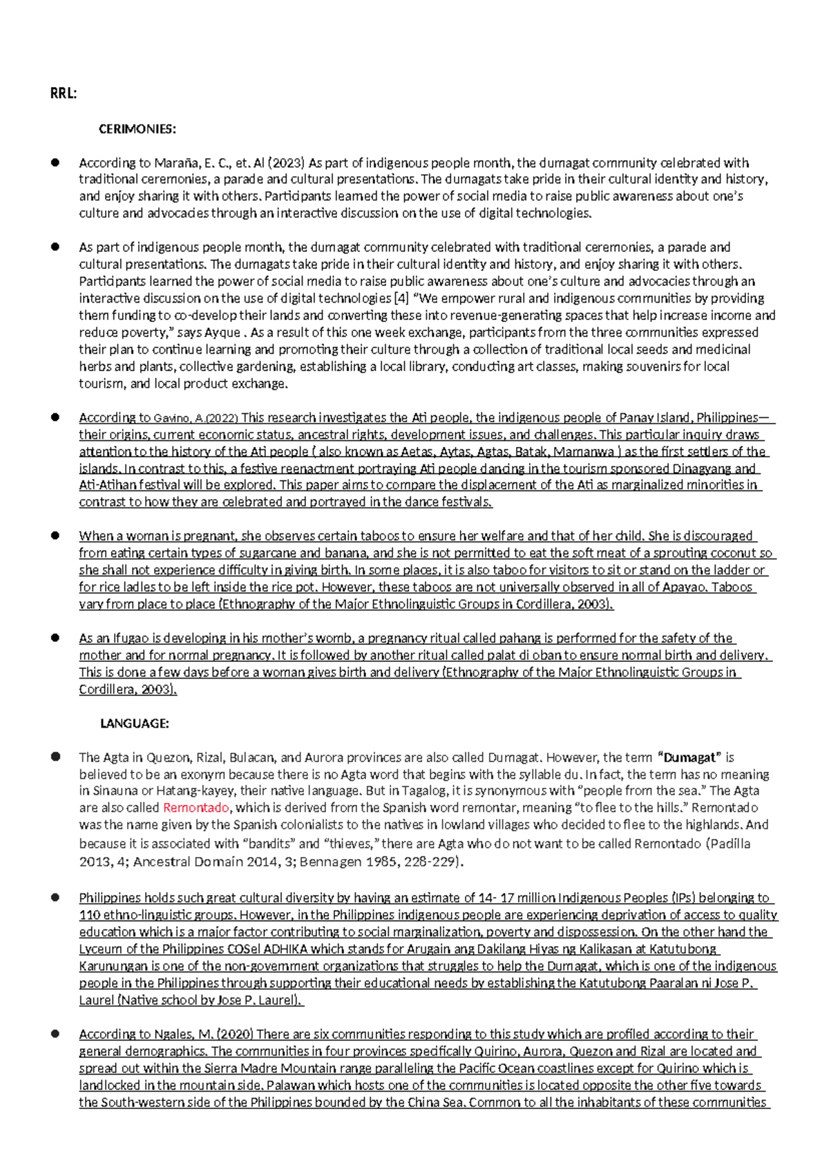 Rrl - research - RRL: CERIMONIES: According to Maraña, E. C., et. Al ...