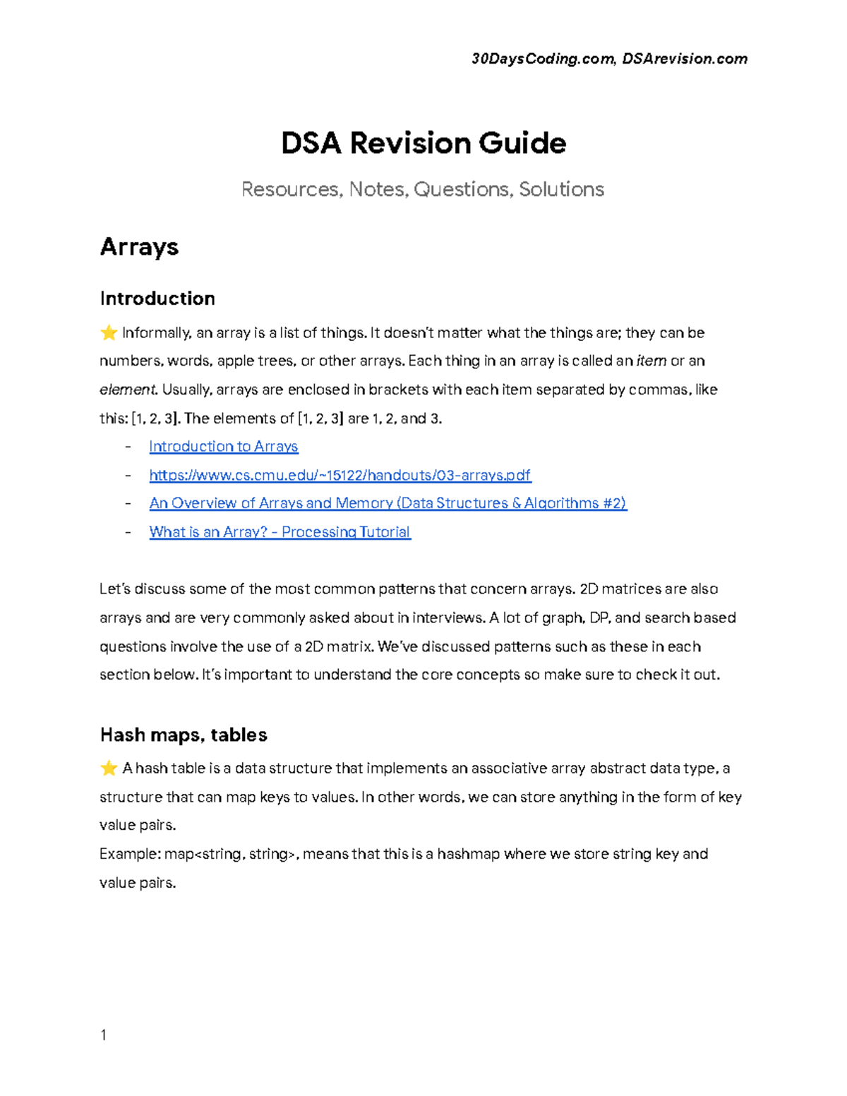 DSA-revision-guide - ewfjnwebfw - DSA Revision Guide Resources, Notes ...
