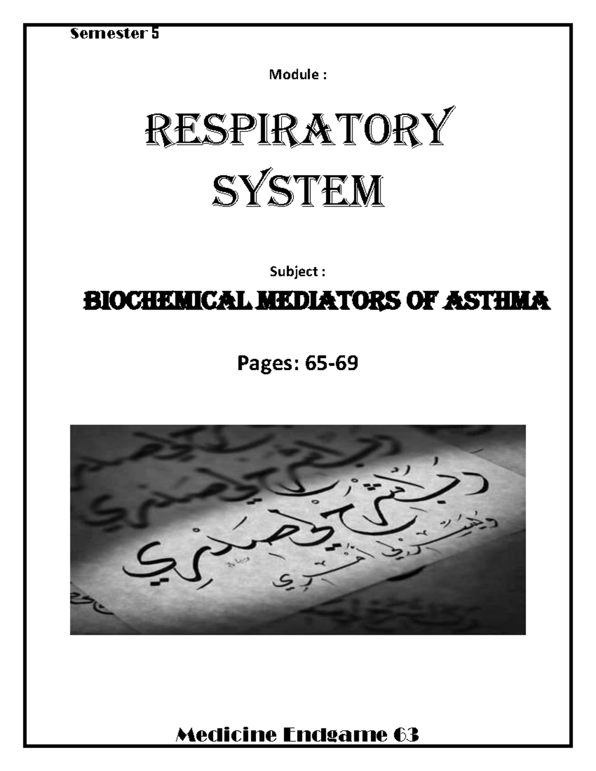 Biochemical mediators of asthma - Module : Respiratory system Subject ...