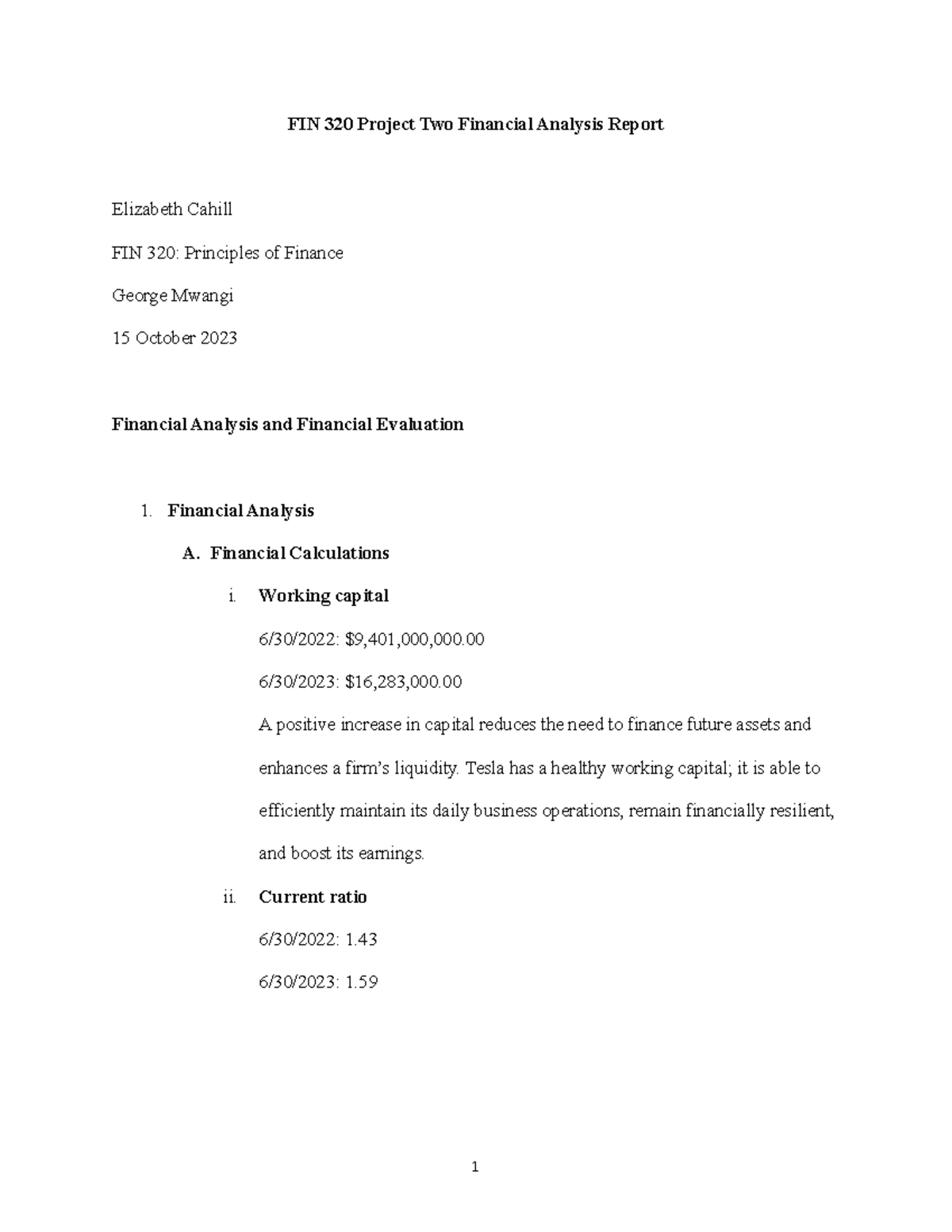 Proj2Analysis Report - Final Project - FIN 320 Project Two Financial ...