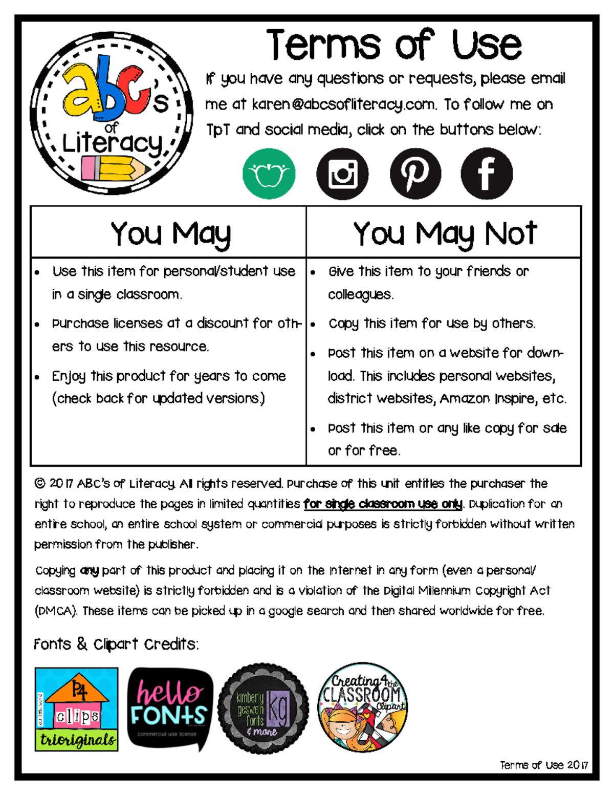 Letter BPrintable Book - You May You May Not Use this item for personal ...