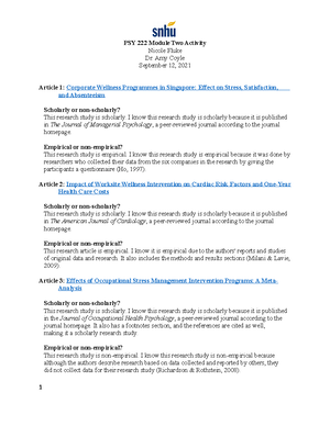 PSY-222 - SNHU - Research Methods - Studocu