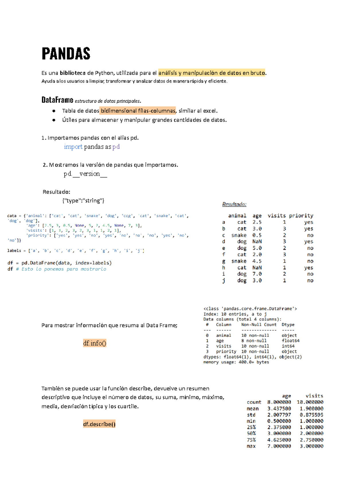 Pensamiento Computacional S8 - PANDAS Es una biblioteca de Python ...