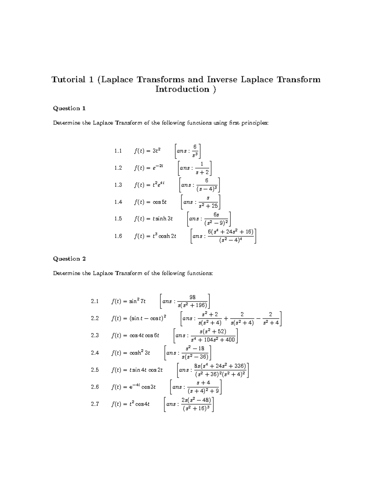 Tutorial 1 98ba89efadffa 0b81413 ea3efc33e341 - Tutorial 1 (Laplace ...