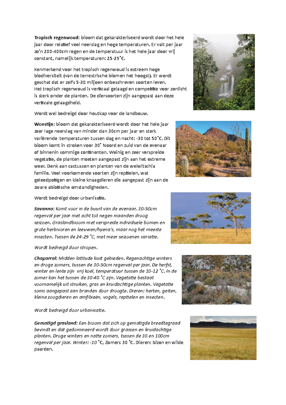 Biomen - Tropisch regenwoud: bioom dat gekarakteriseerd wordt door het ...